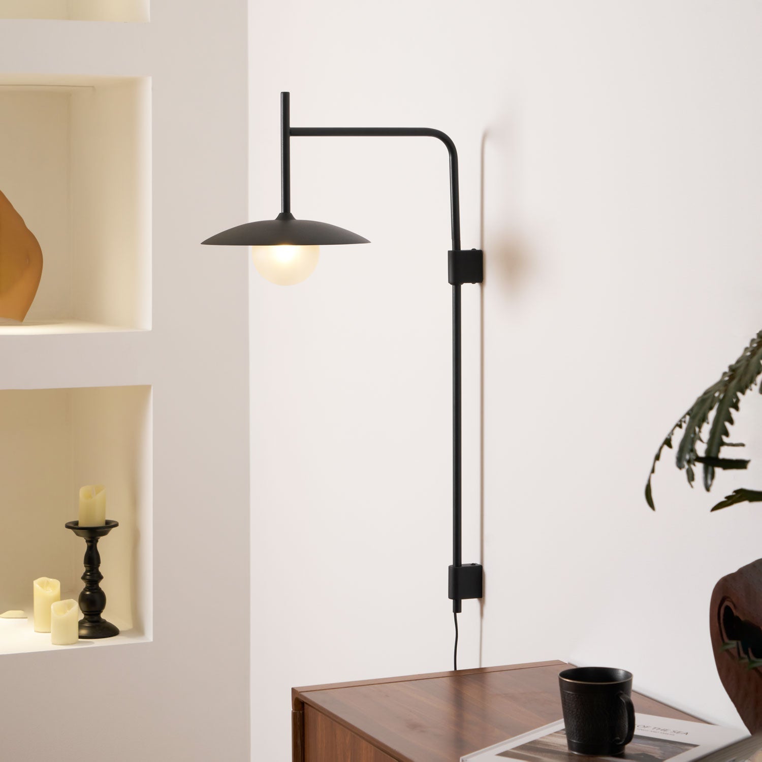 Swing in Style: How Black Swing Arm Lamps Elevate Minimal Interiors ...
