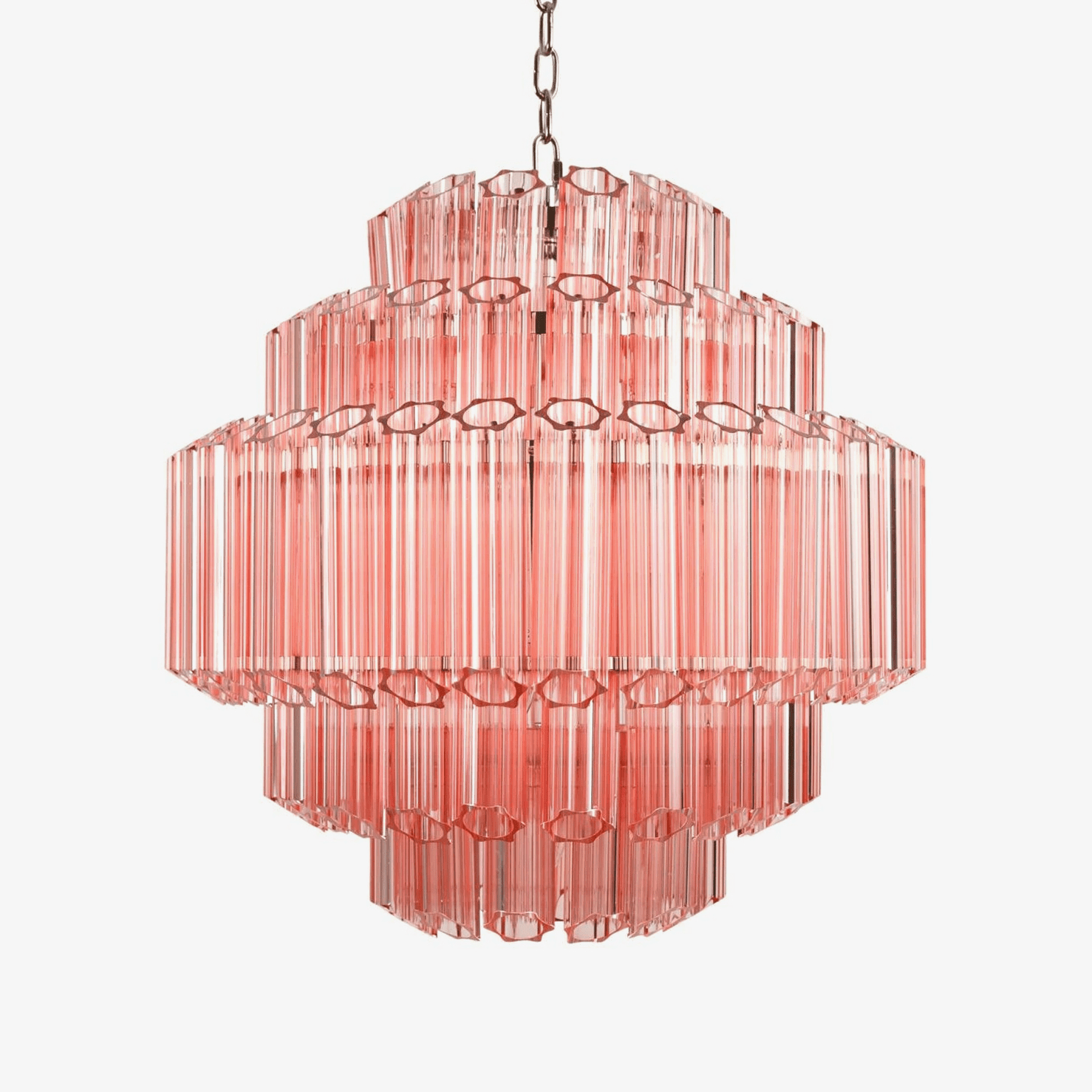 Pink Palermo Glass Chandelier – Vakkerlight