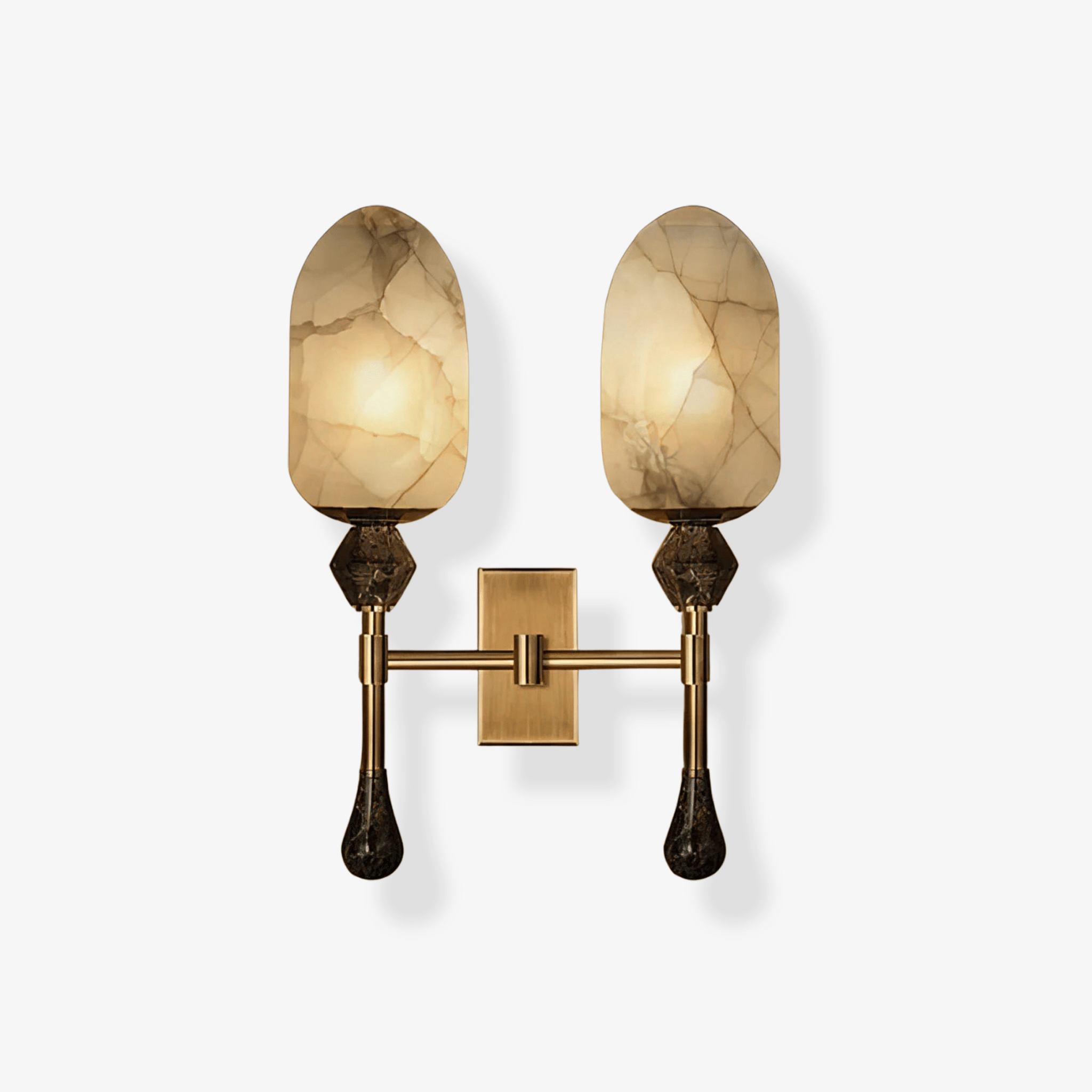 Alabaster Obelisk Double Alabaster Sconce – Vakkerlight