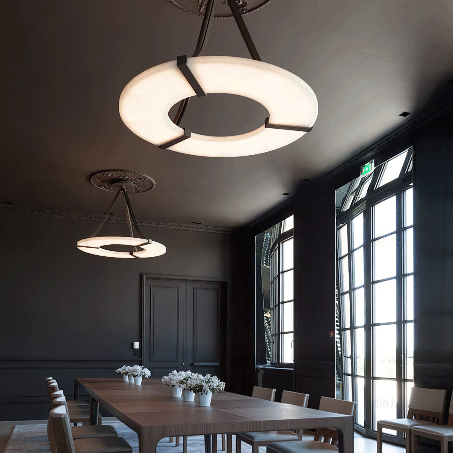 Alabaster Halo Pendant Light – Vakkerlight