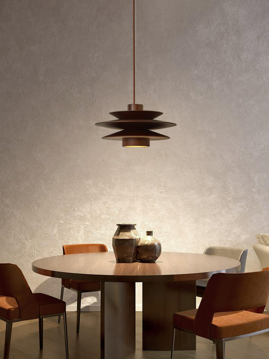 Cascade Wooden Disc Pendant Lamp – Vakkerlight