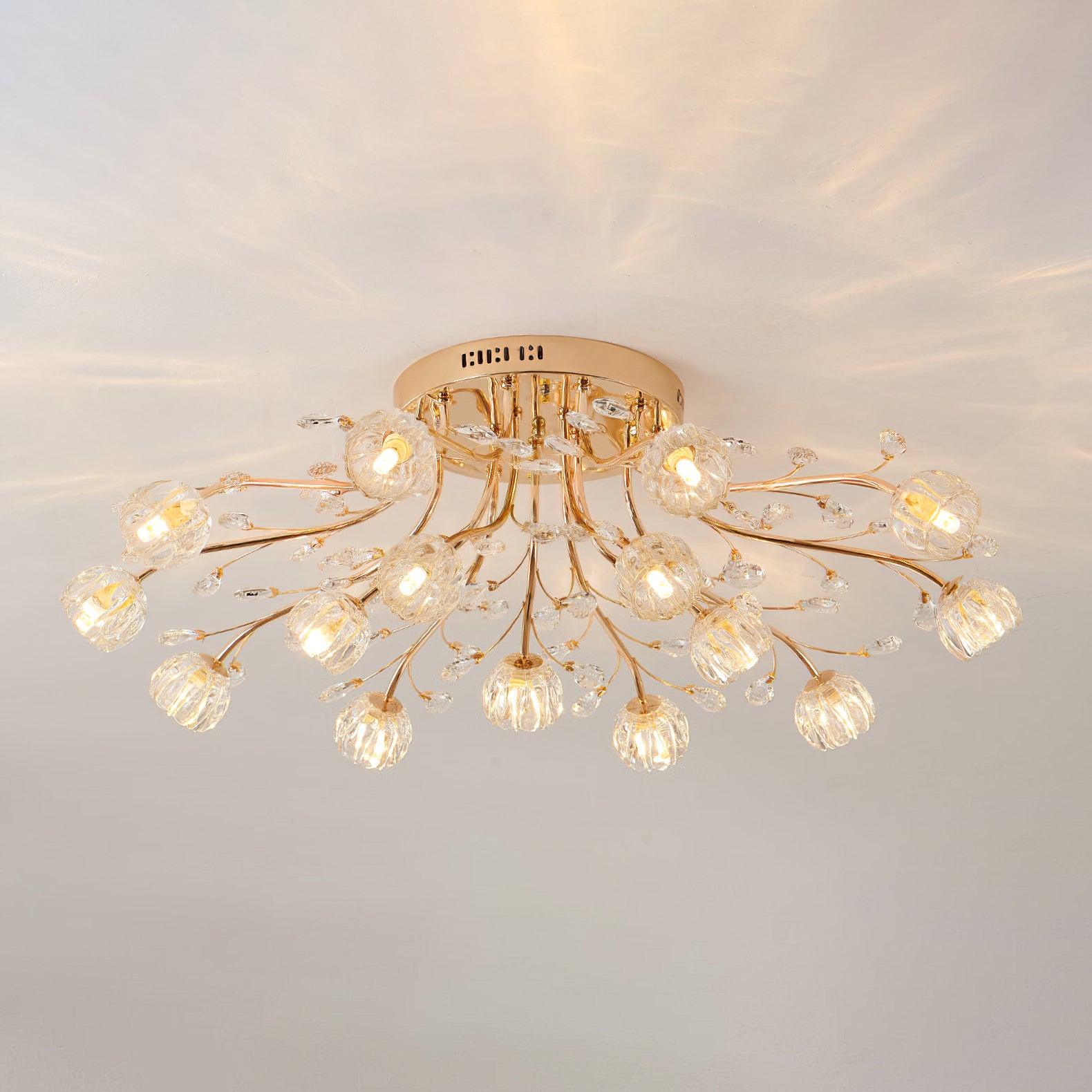 Crystal Flower Ceiling Light – Vakkerlight