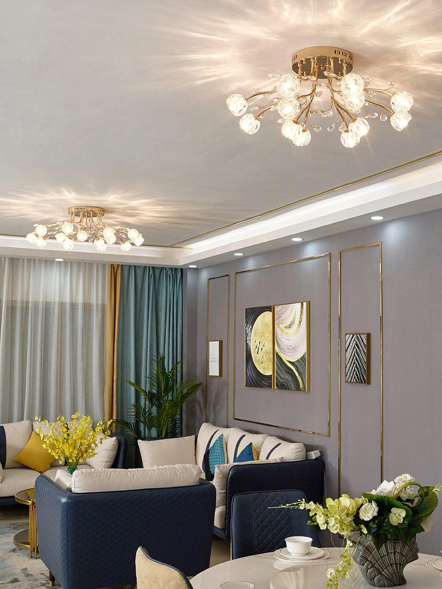 Crystal Flower Ceiling Light – Vakkerlight