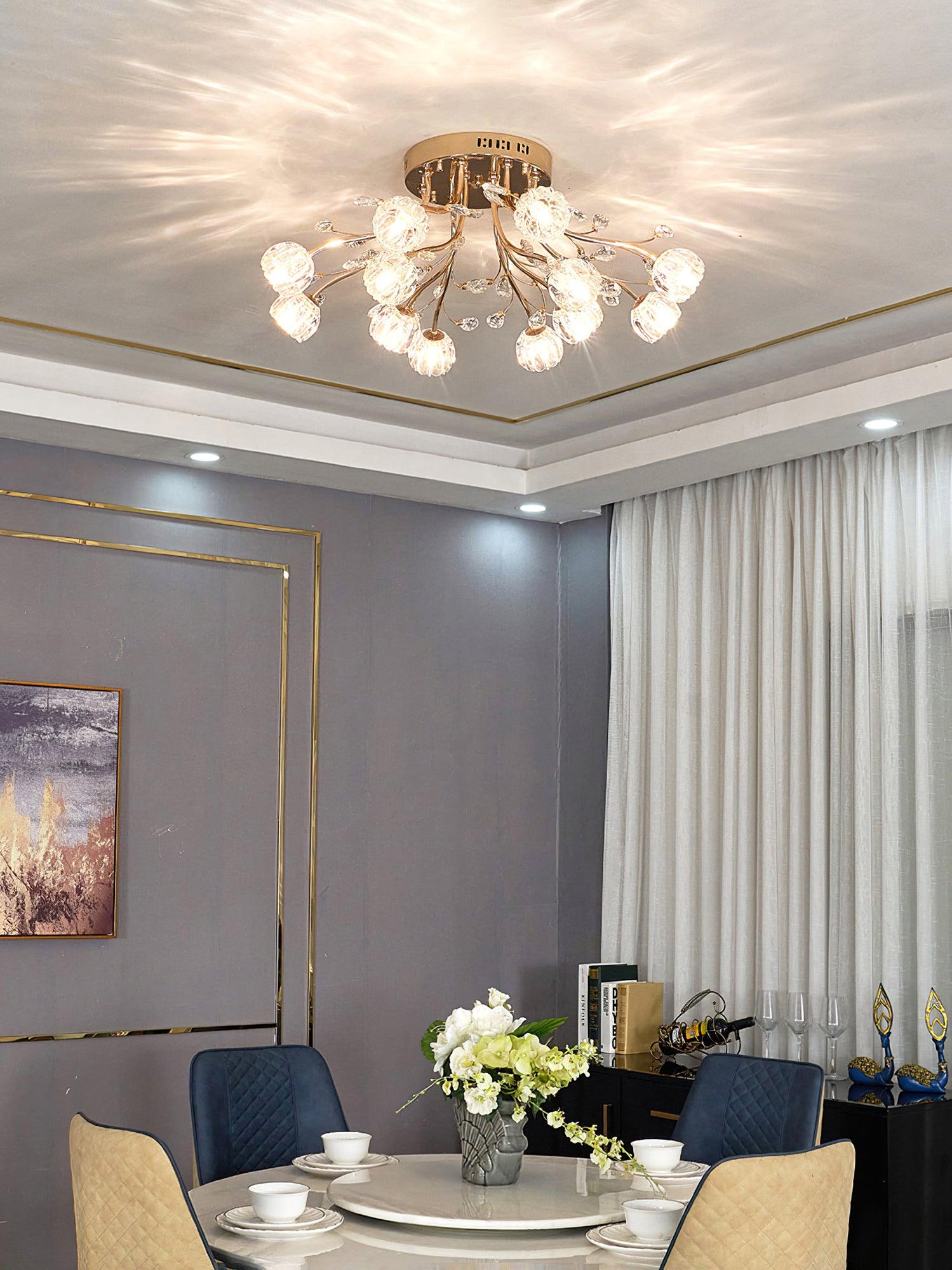 Crystal Flower Ceiling Light – Vakkerlight