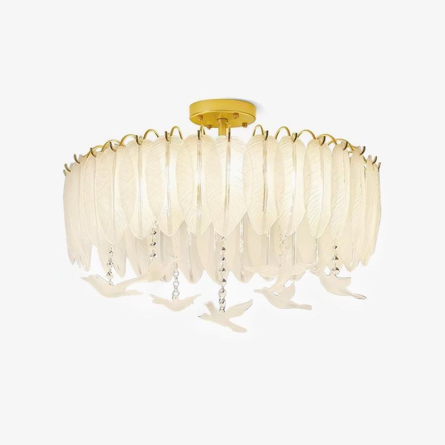 Glass Feather Ceiling Light – Vakkerlight