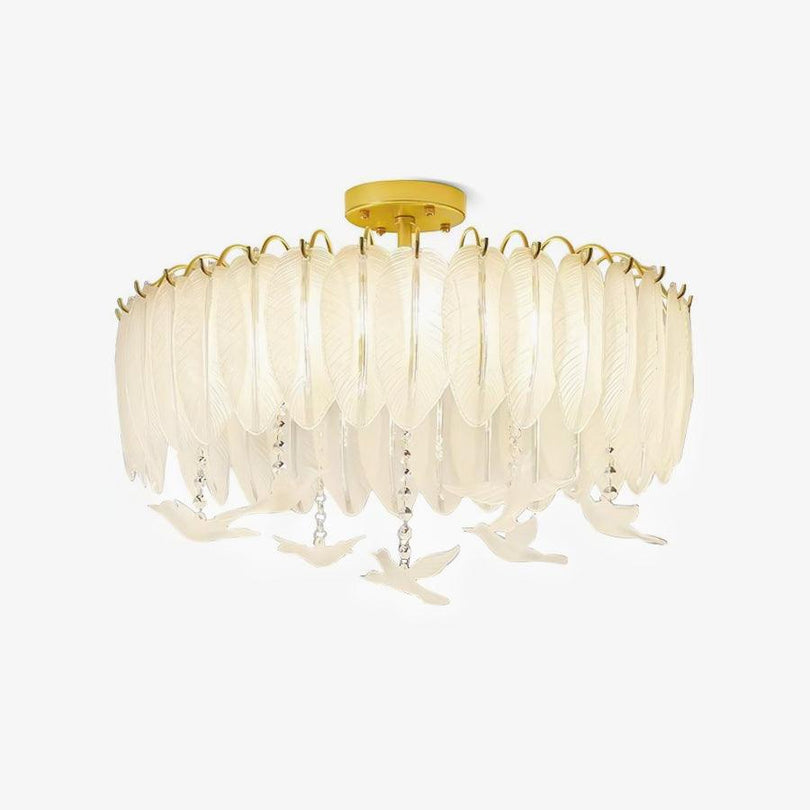 Glass Feather Ceiling Light – Vakkerlight
