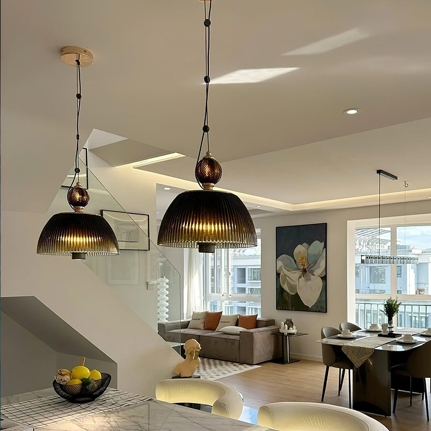 Green Glass Bowl Pendant Lamp – Vakkerlight