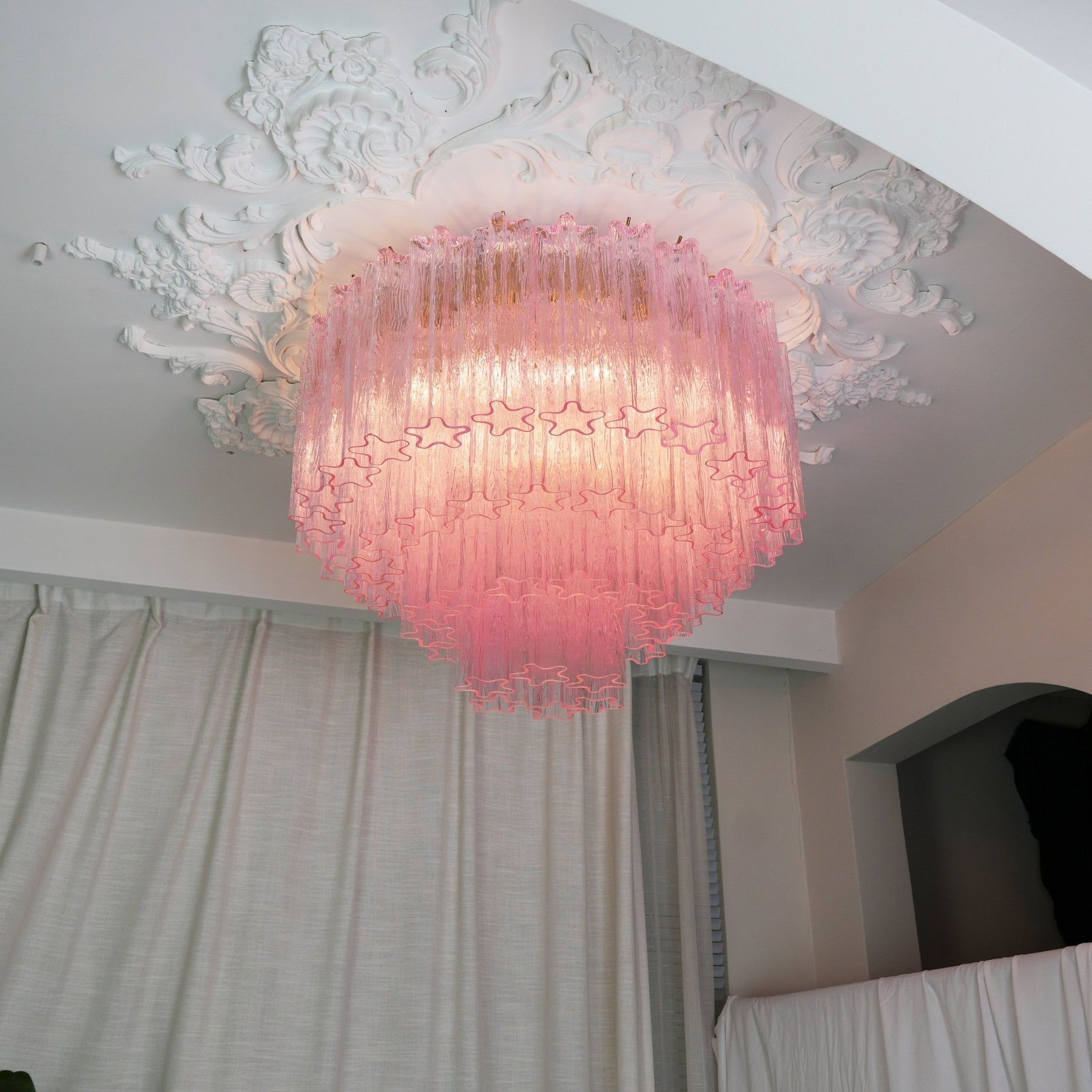 Murano Pink Glass Ceiling Light – Vakkerlight