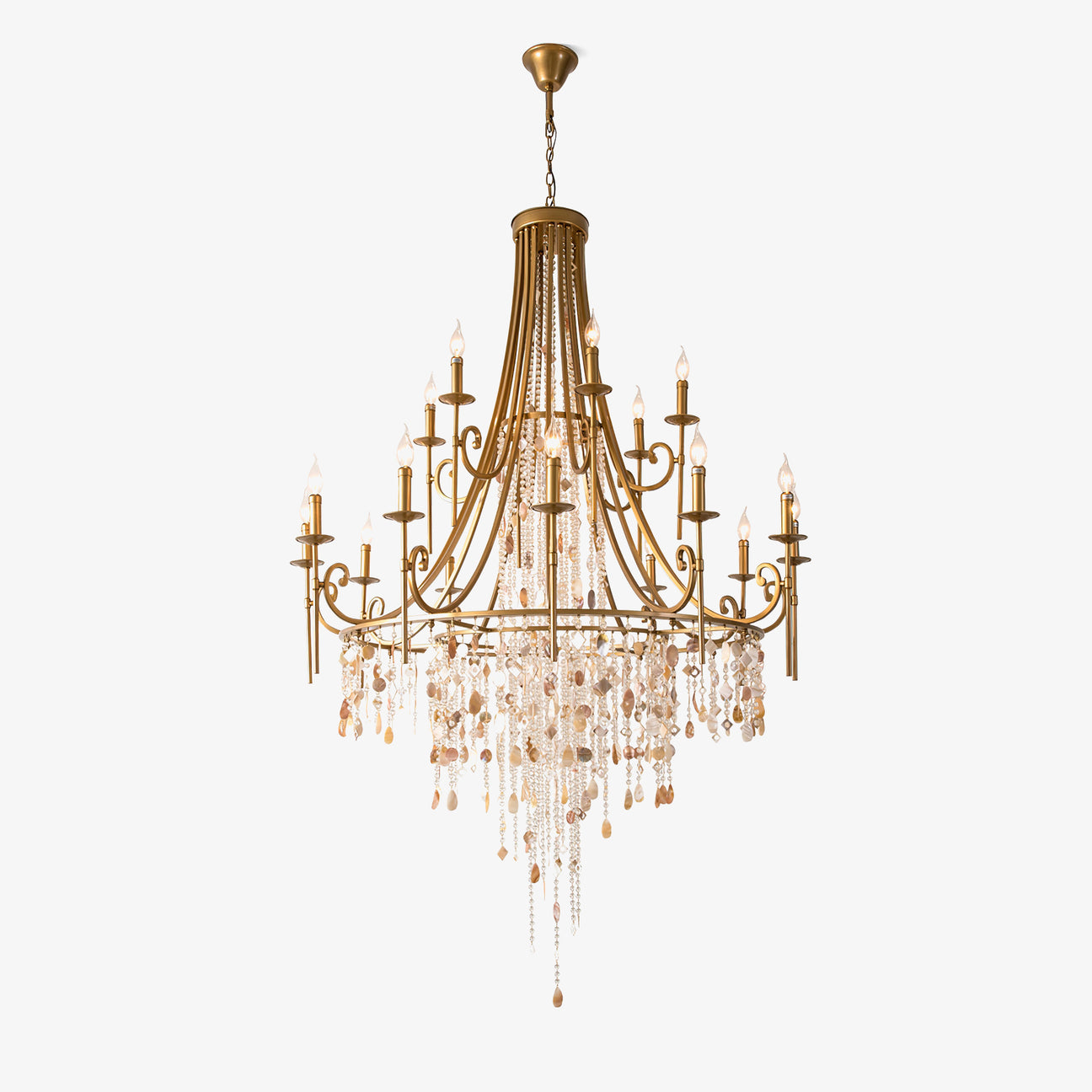 Tatum Lux Shell Crystal Chandelier – Vakkerlight