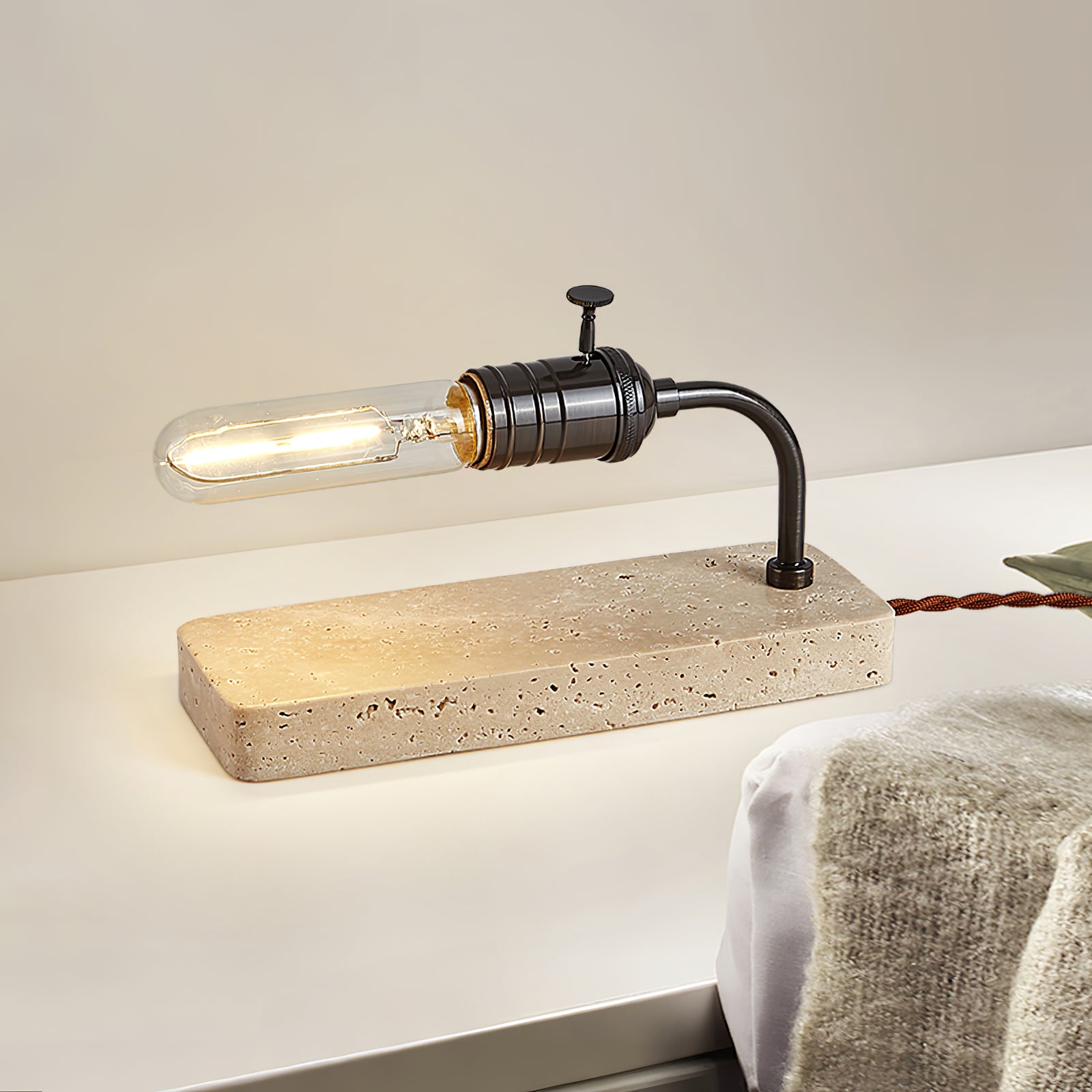 Travertine Vintage Tube Table Lamp – Vakkerlight