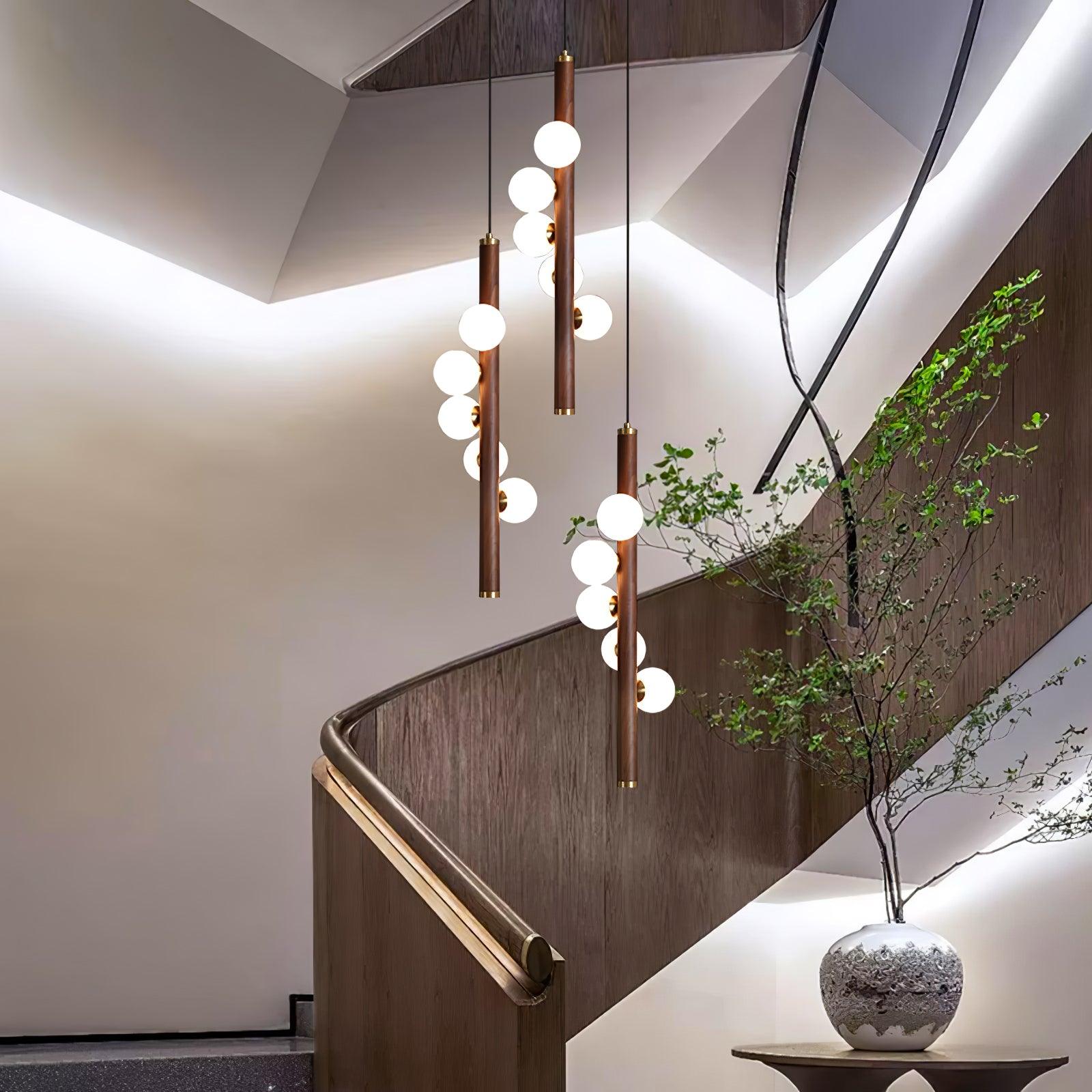 Vertical Orb Timber Pendant Lamp – Vakkerlight