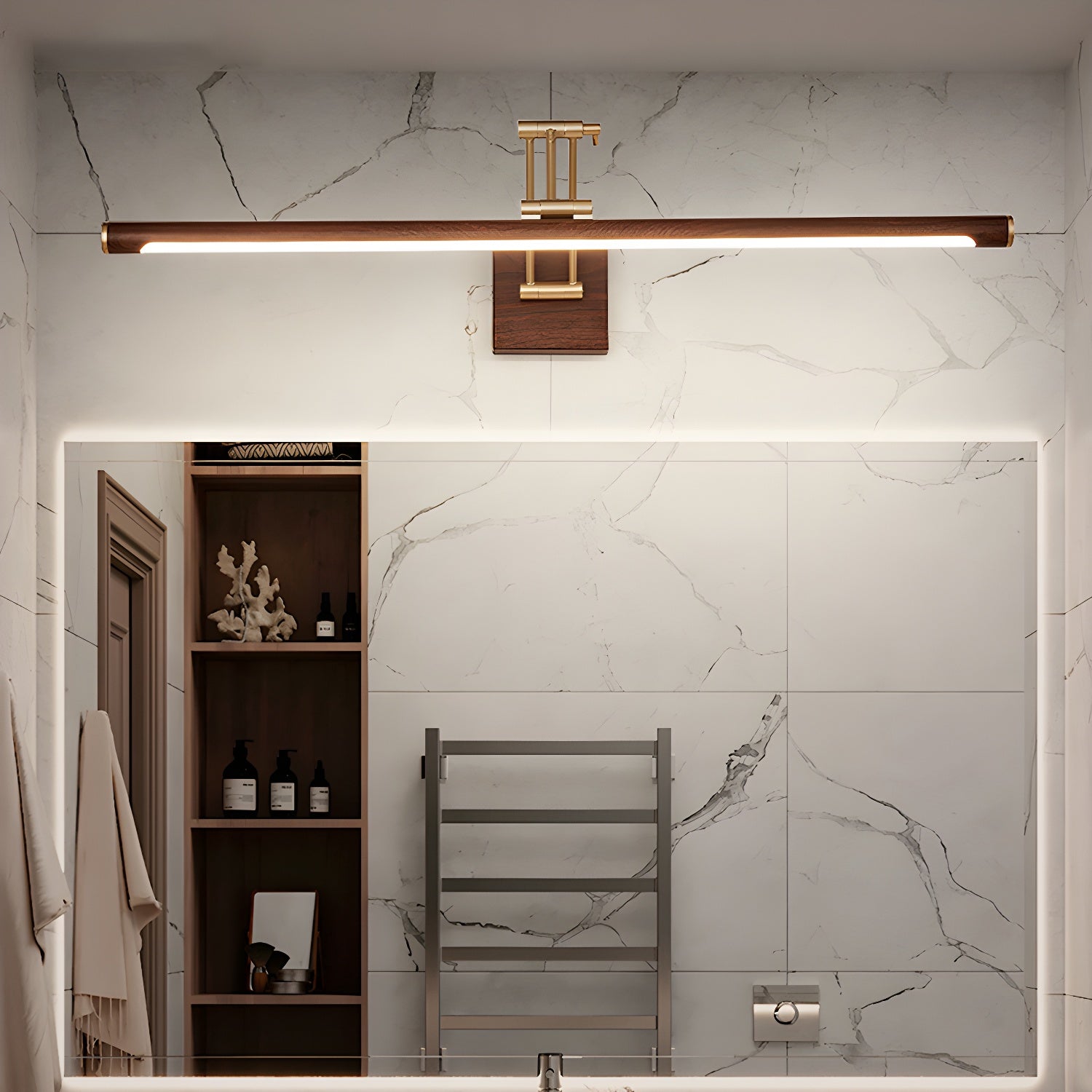 Walnut Color Linear Adjustable Wall Light – Vakkerlight