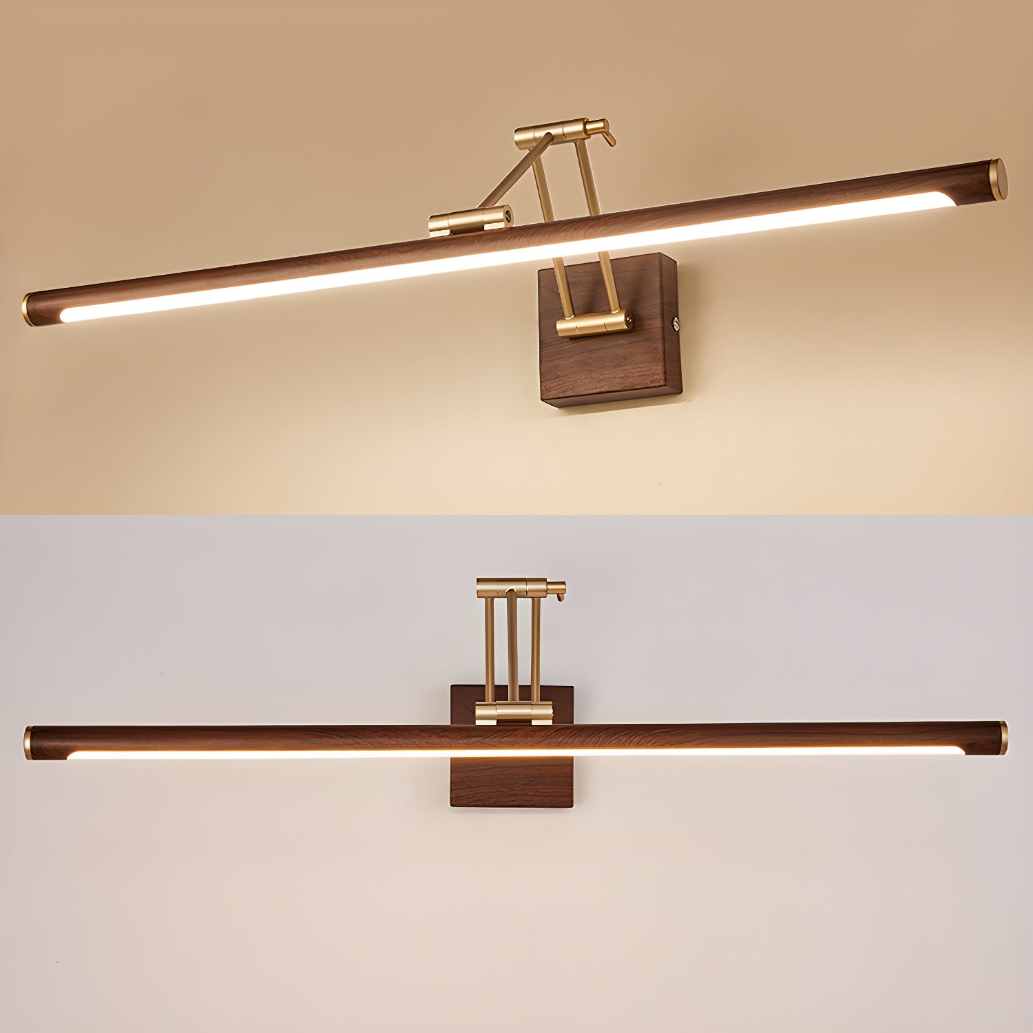 Walnut Color Linear Adjustable Wall Light – Vakkerlight