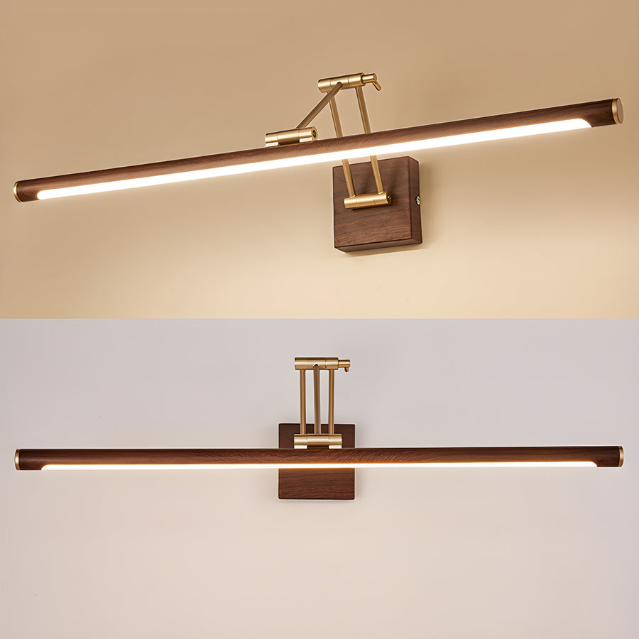 Walnut Color Linear Adjustable Wall Light – Vakkerlight