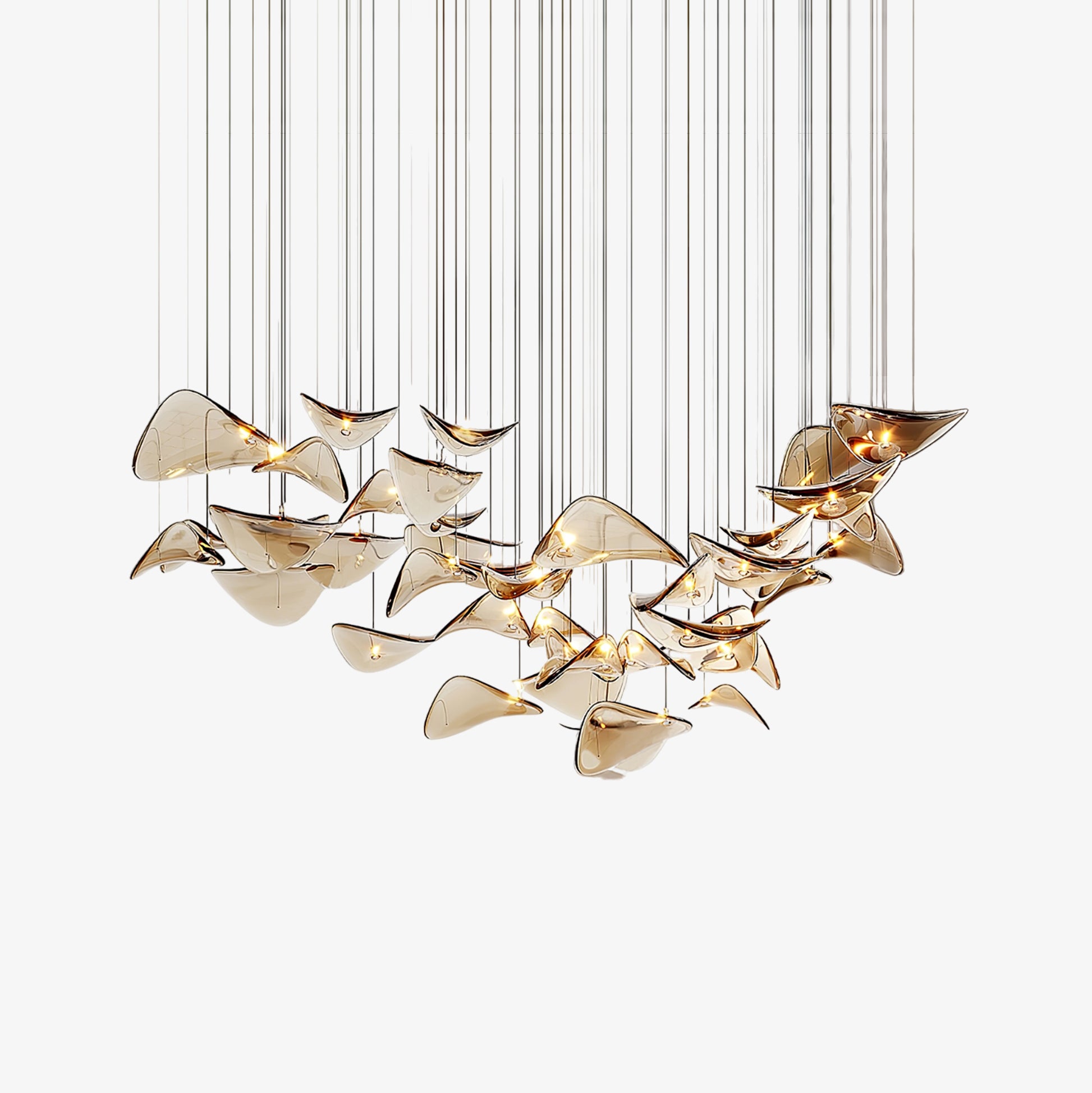 Wave Floating Leaf Chandelier – Vakkerlight