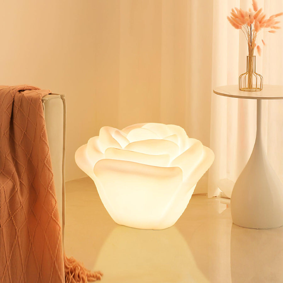 White Rose Shaped LED Table Lamp – Vakkerlight