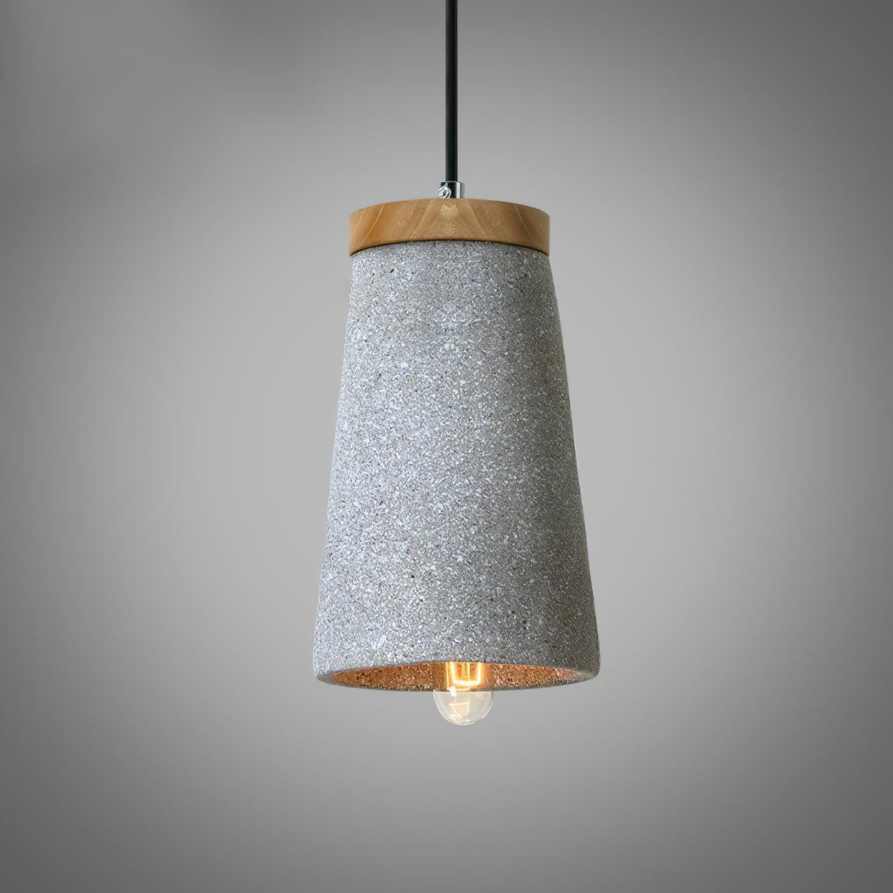 Coburg Wood Cement Pendant Light – Vakkerlight