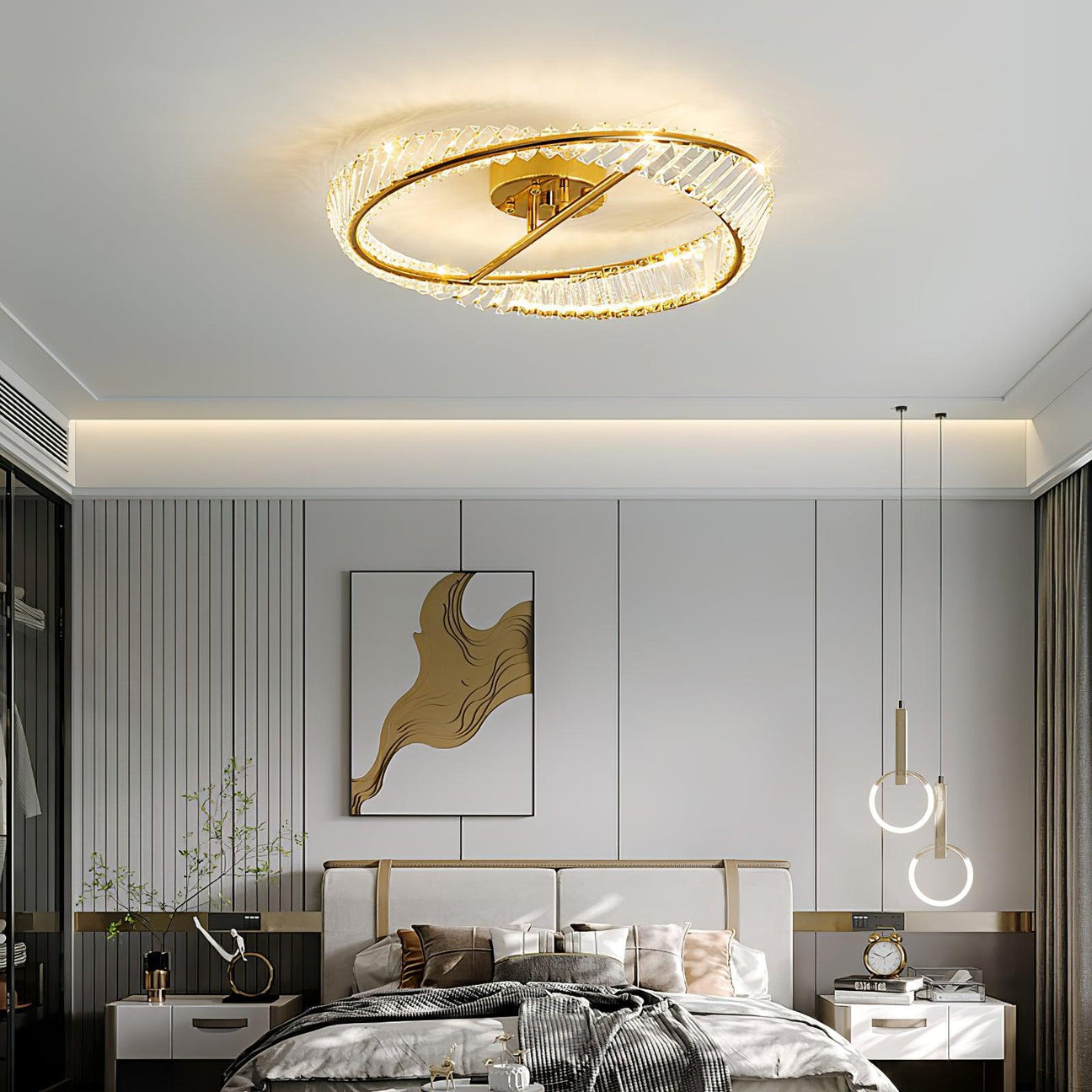 Crystal Rings Ceiling Lamp – Vakkerlight