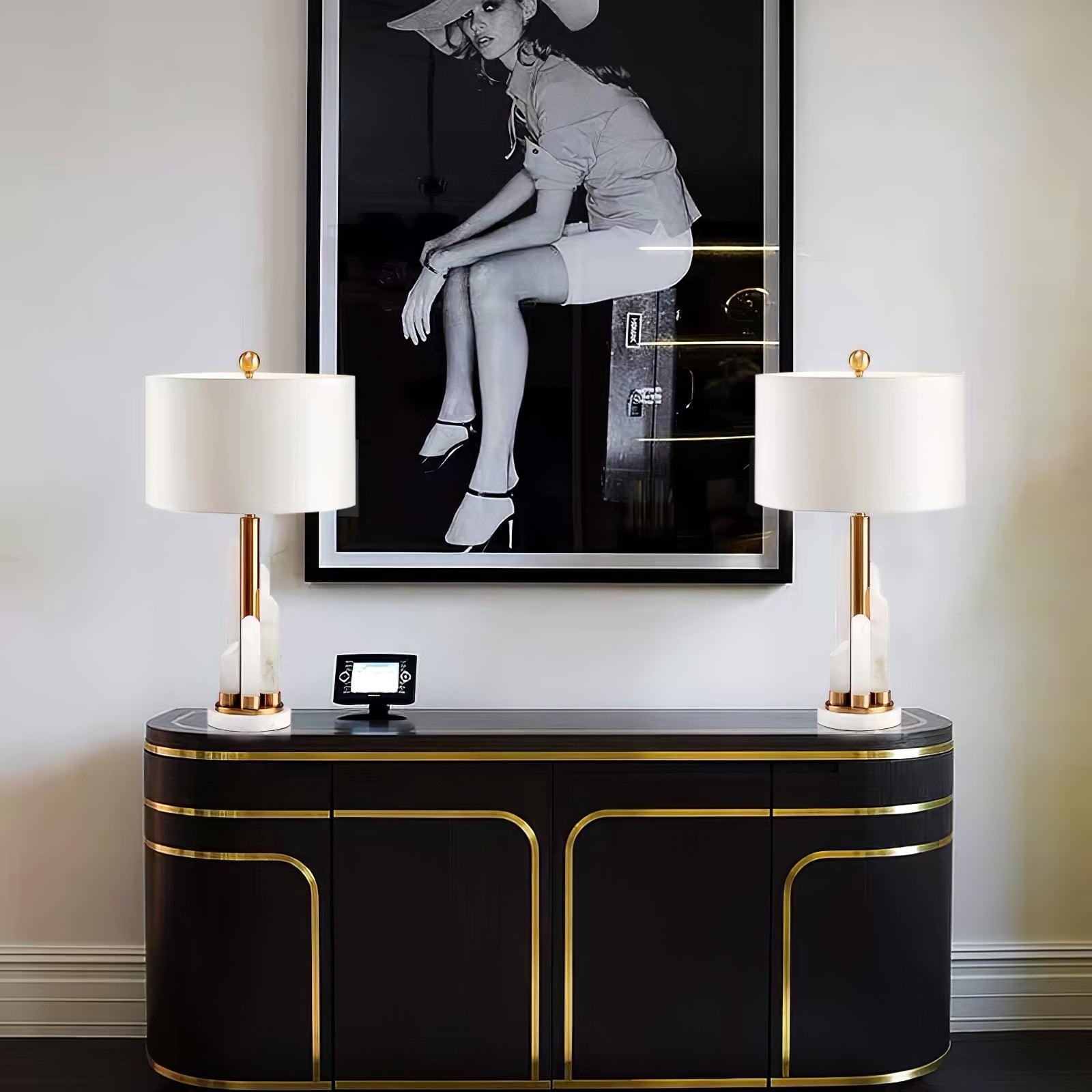 Orbit Metal Alabaster Table Lamp – Vakkerlight
