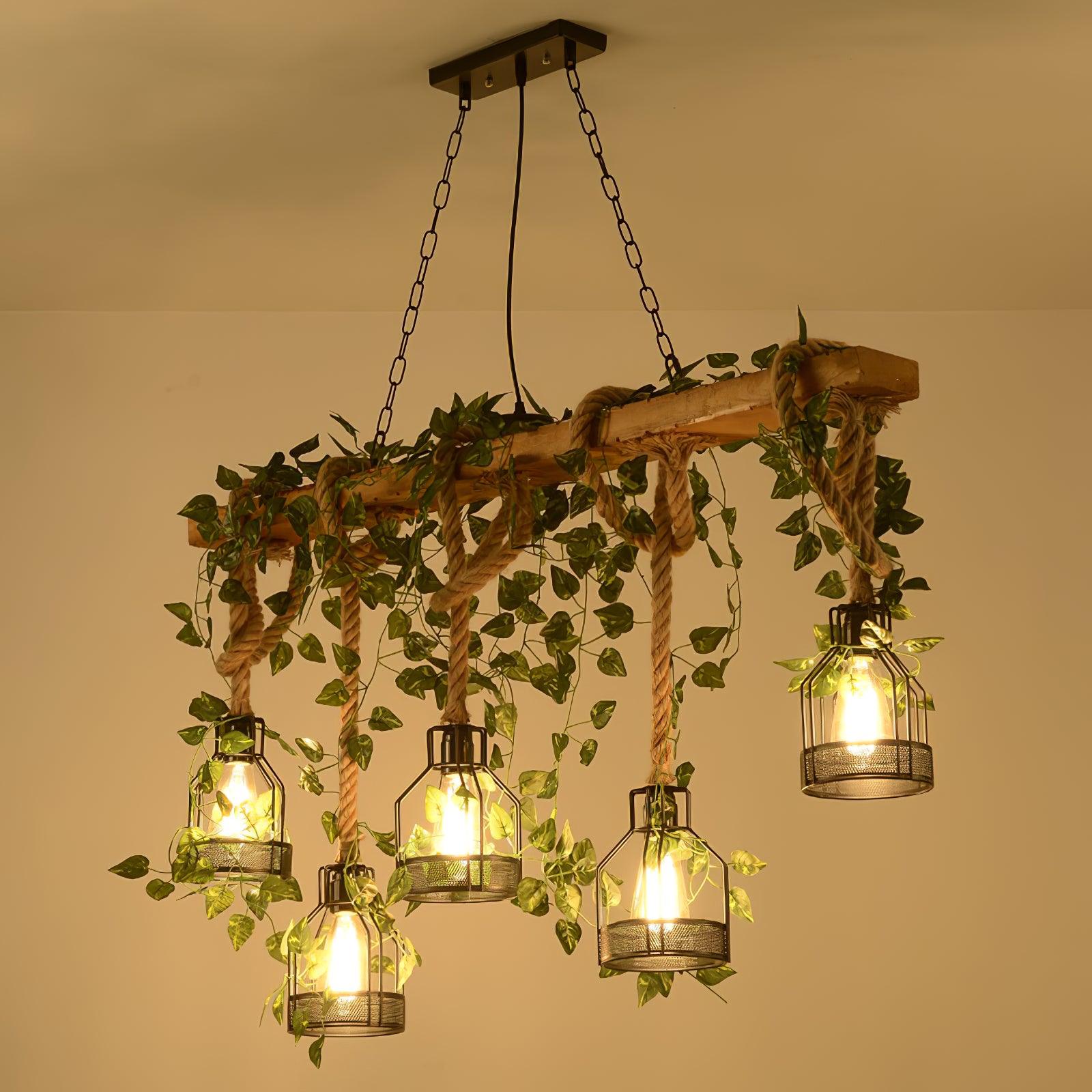 Rustic Wooden Chandelier – Vakkerlight